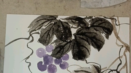 【国画写意葡萄】零基础绘画教程,内容清晰,简单易学,快画起来吧!