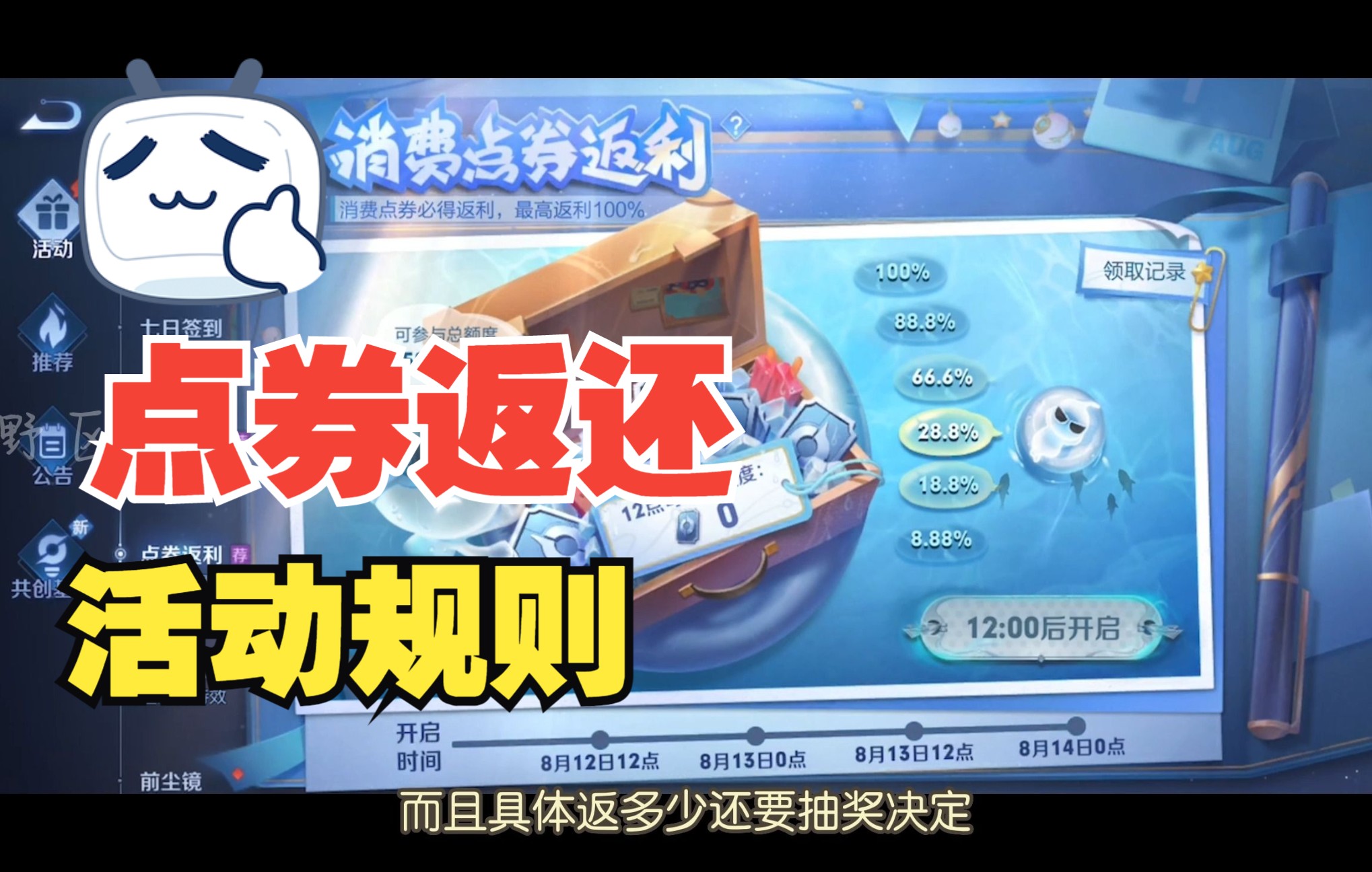8.12王者荣耀点券返还活动,规则你都清楚了吗?你打算怎么买呢?