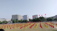 中山市南朗镇运动会(榄边小学)300人武术表演视频