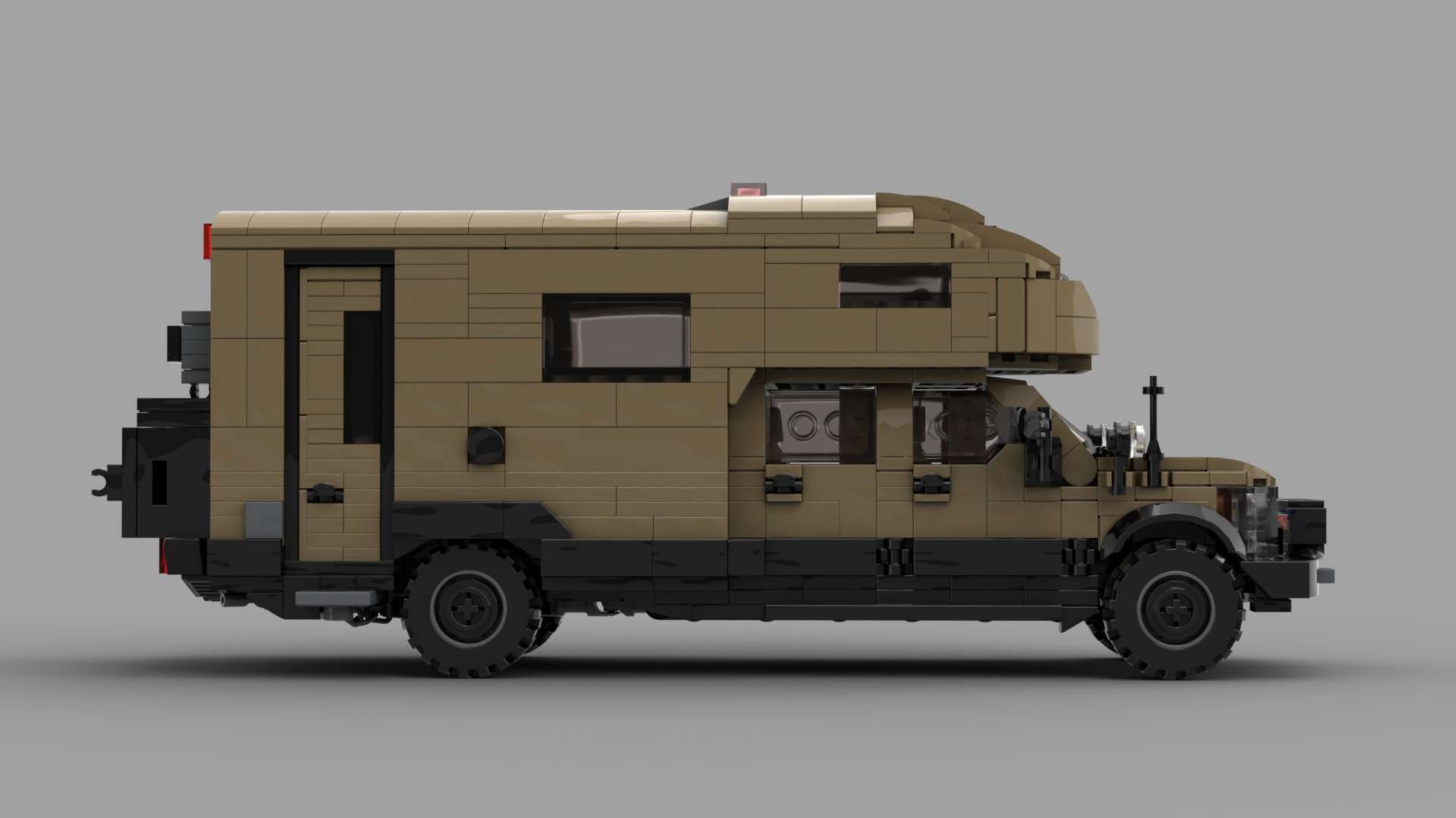 用乐高原创一台福特F550地球流浪者皮卡房车会发生什么呢