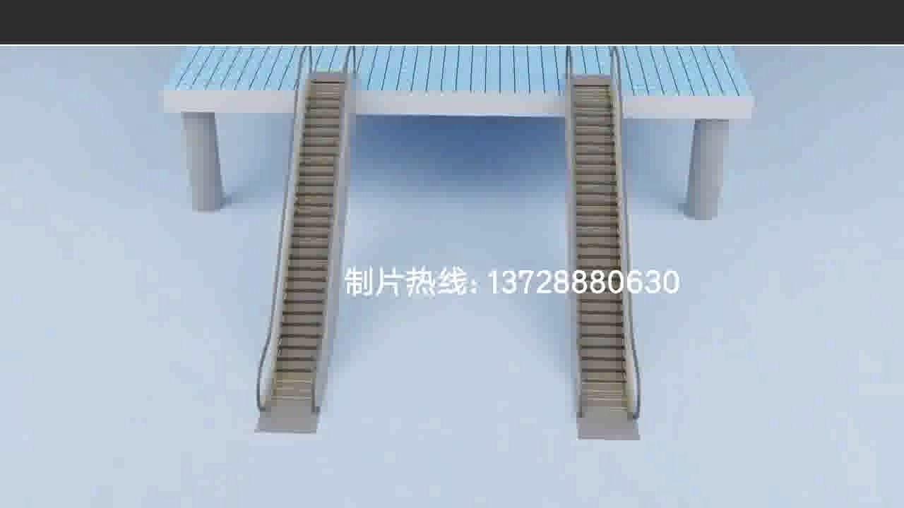 自动扶梯-电梯宣传片-内部结构-三维机械动画演示视频
