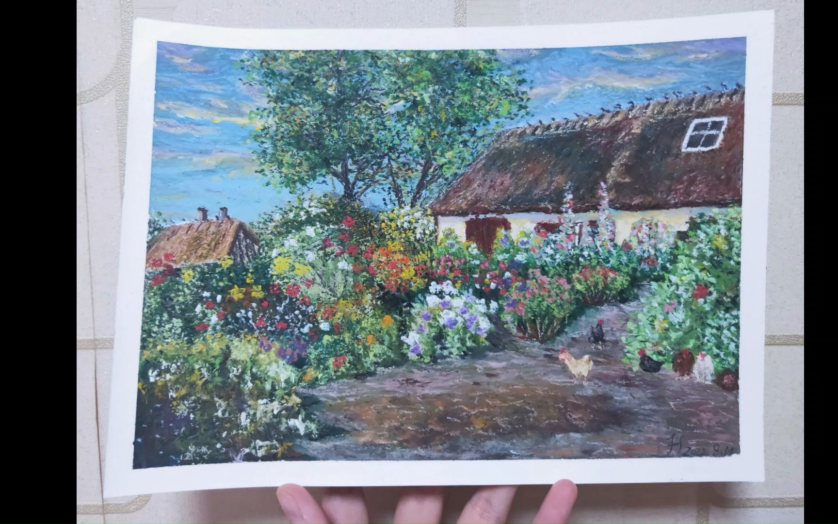 【油画棒】风景-农家乐(详细步骤)