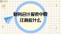 财税会计报表中有什么要注意的地方