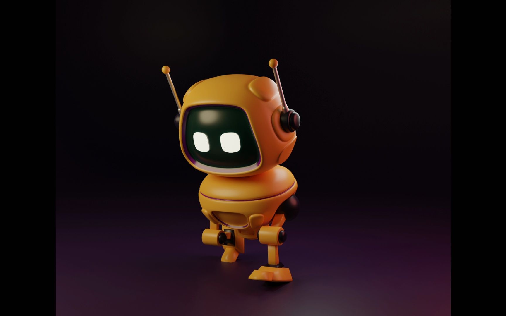 机器人走路视频练习,创意来源blendergo