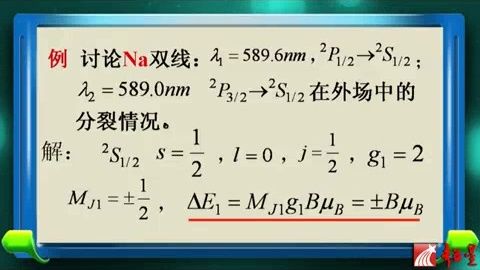 上海复旦 原子物理学 第34集 原子的精细结构:电子的自旋(七)