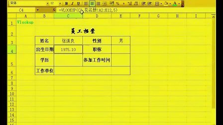 Excel 2003 高级使用技巧(视频教程)—查找函数