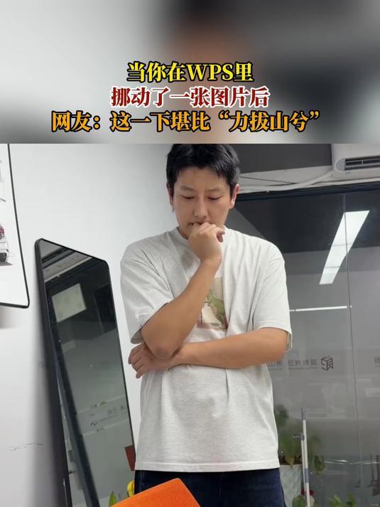 当你在WPS里挪动了一张图片后,网友:这一下堪比"力拔山兮"