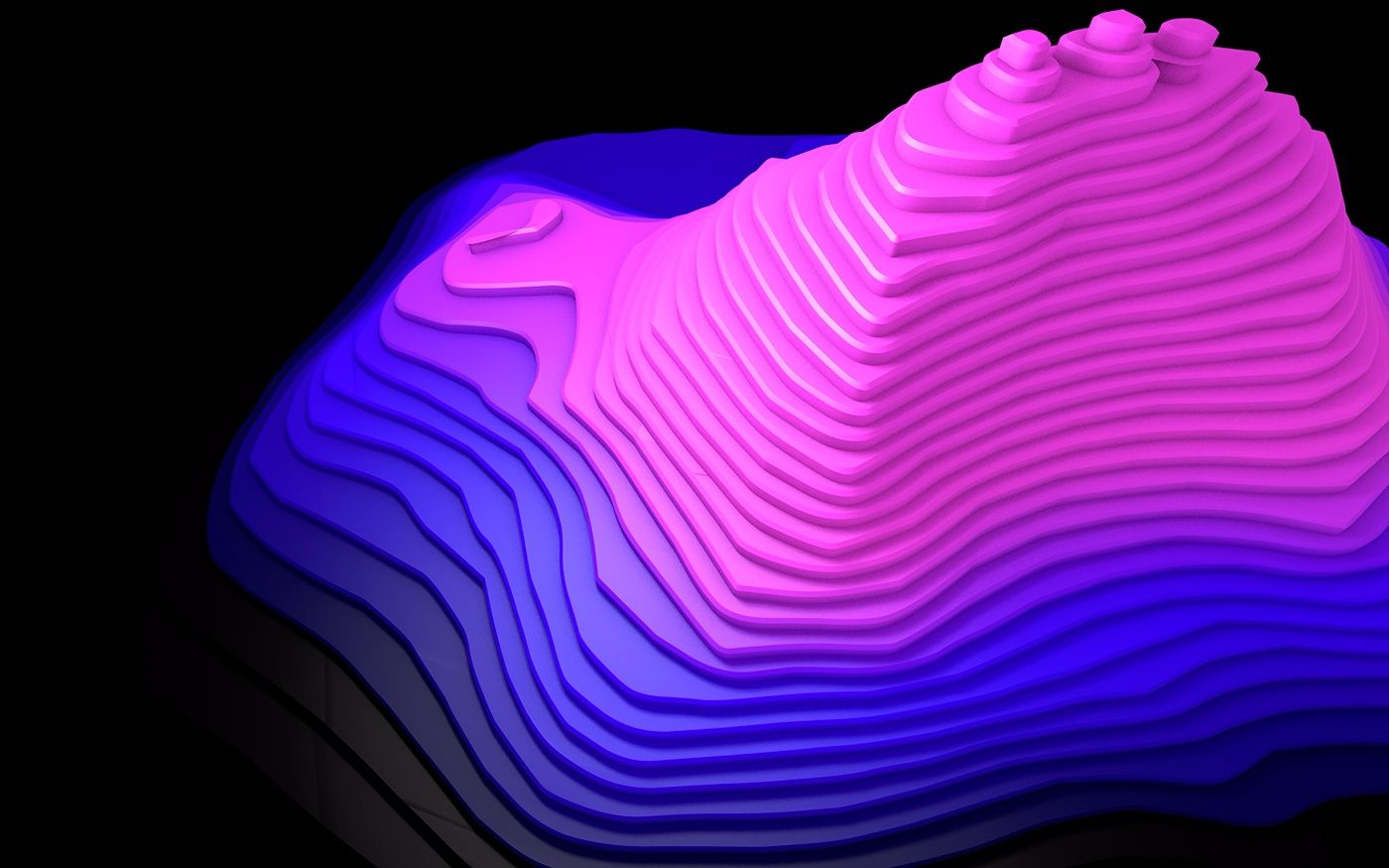 【设计思路】C4D 快速创建地形图(UiiiUiii野生字幕)