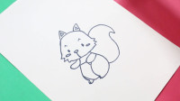 趣味简笔画,画小松鼠