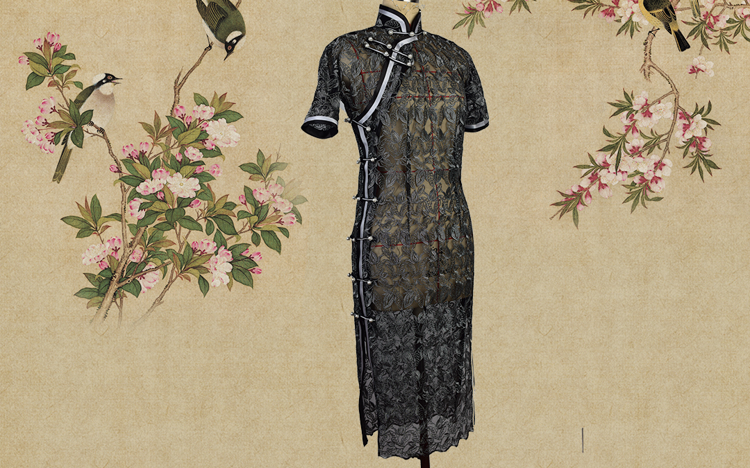 破肩连肩连袖旗袍的裁剪图解制作方法 全过程 视频教程