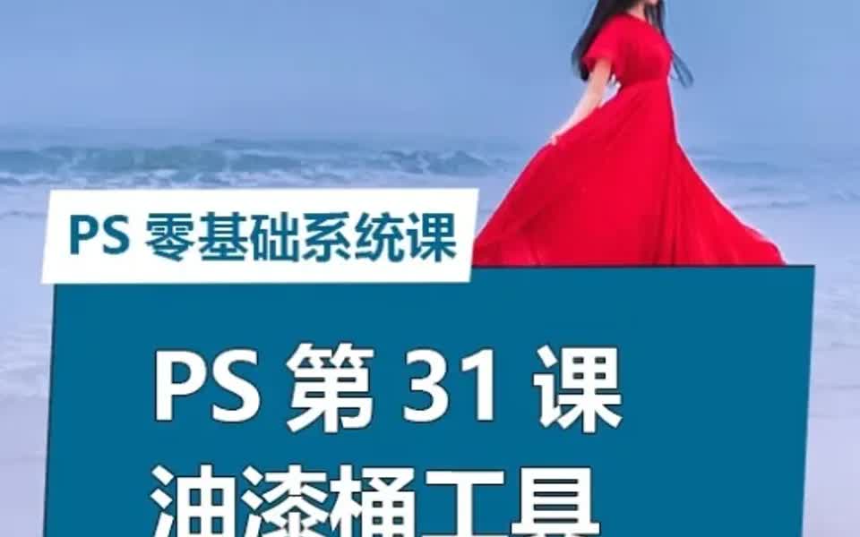 PS零基础小白教程详细讲解油漆桶工具使用