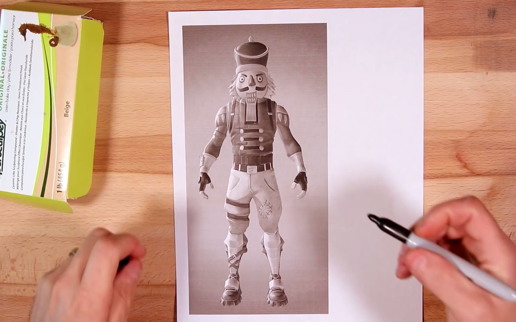 粘土教程,用粘土制作一个玩偶手办