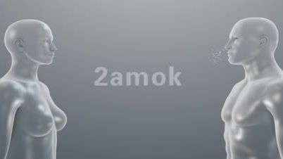 冠状病毒呼吸唾沫传染医学动画-视频素材-凌晨两点视频素材网