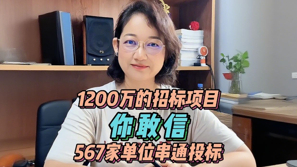 1200万的招标项目,567家单位串通投标