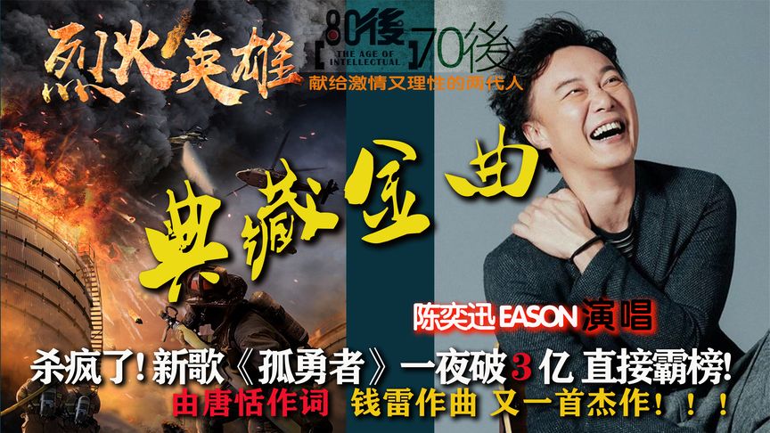 一晚上破播3亿的歌曲 陈奕迅的《孤勇者》太帅了 致敬平凡英雄