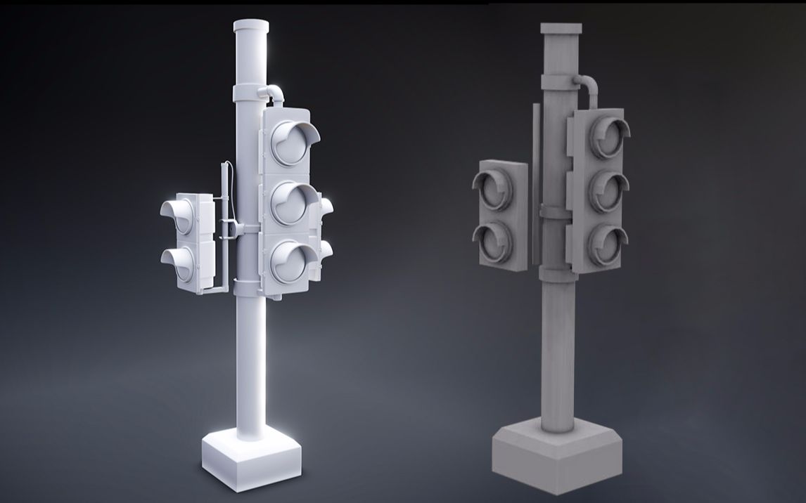 【3dmax建模案例】简单红绿灯模型制作教程,3dmax新手建模