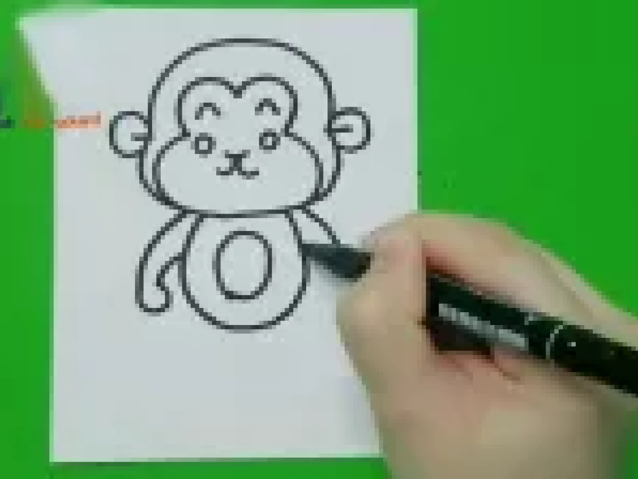 每天更新简笔画 【动物篇】-小猴子(儿童简笔画教学)