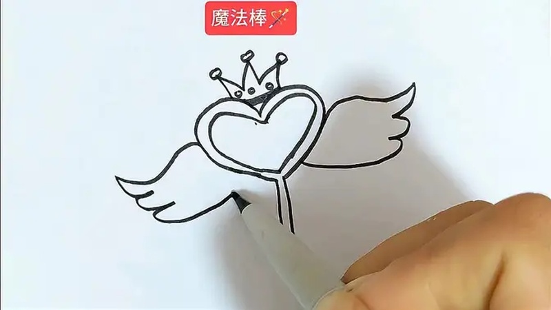 魔法棒怎么画?创意简笔画,魔法棒简笔画,儿童画