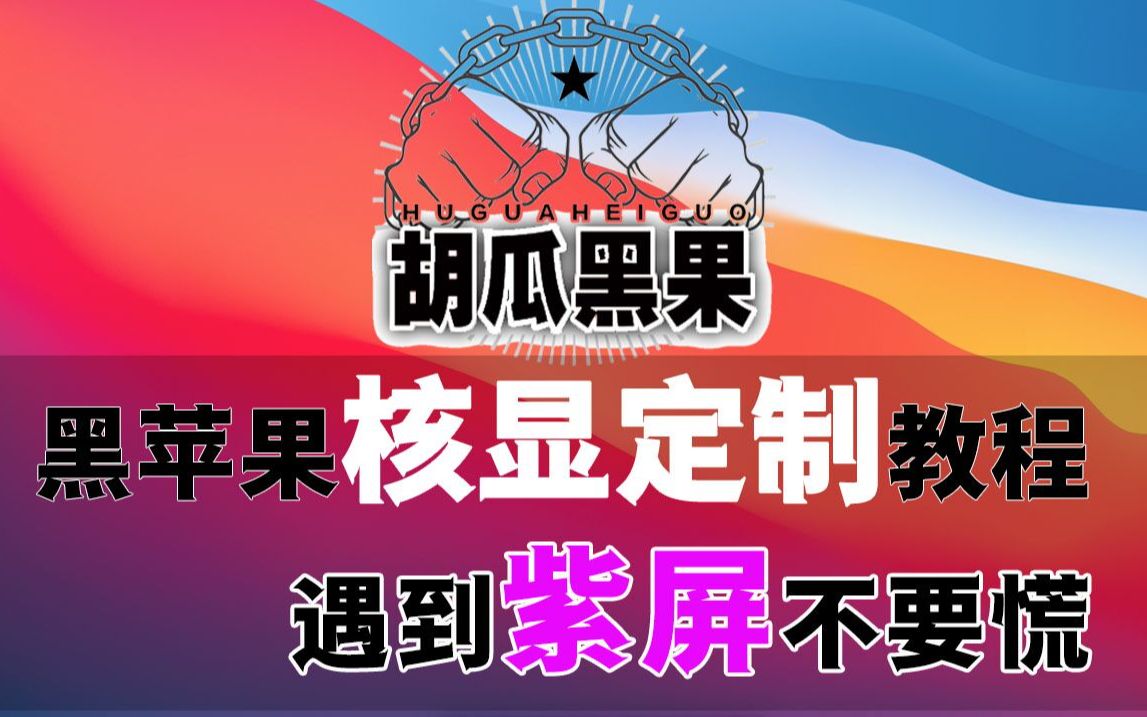 【胡瓜黑果】黑苹果核显定制教程,遇到紫屏不要慌