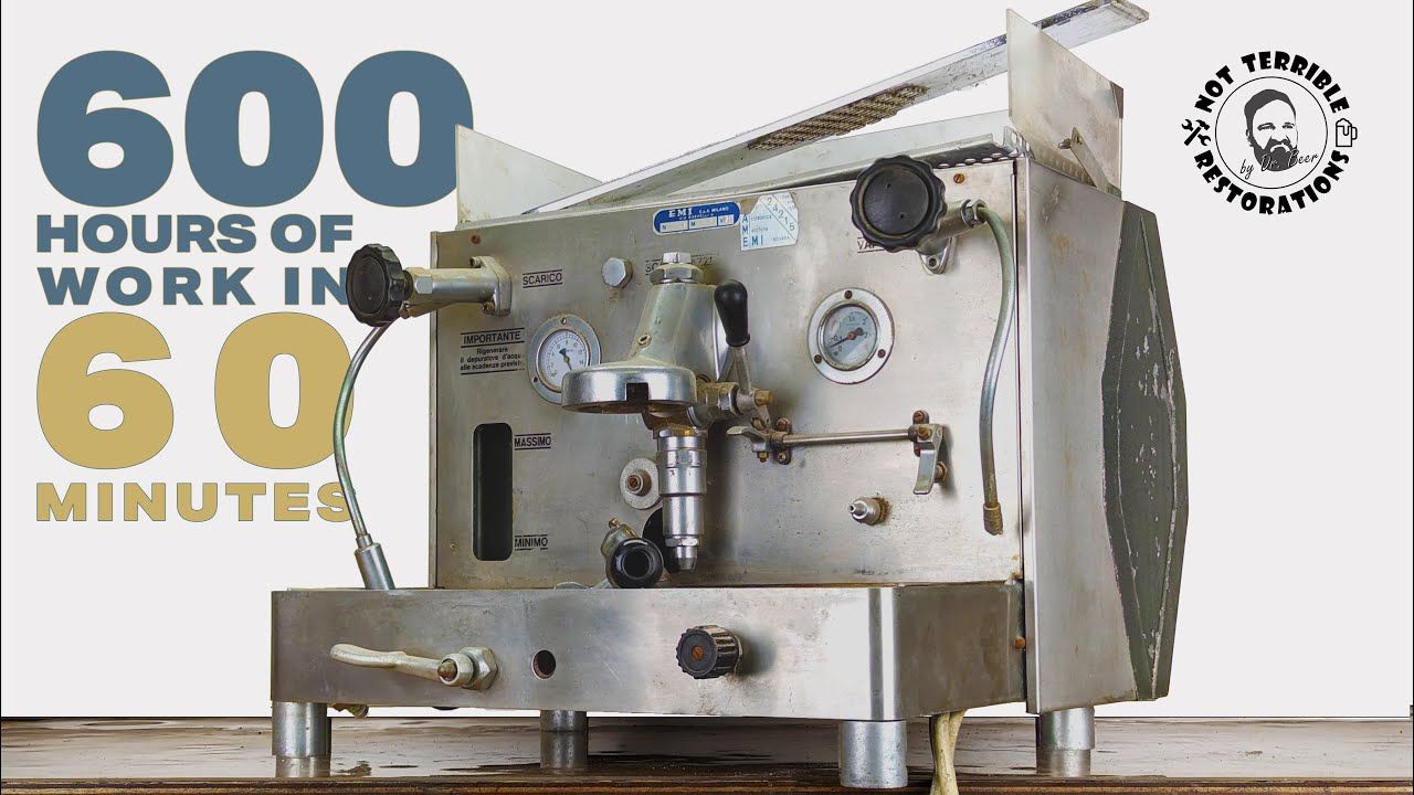 【4K】放松解压:1964年意大利产EMI Ariete E61意式浓缩咖啡机修复...