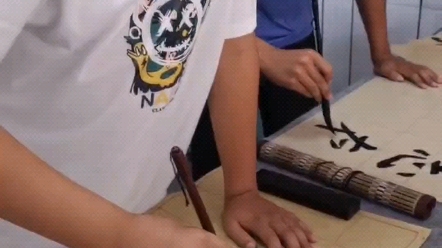 书法课堂实录,优秀的同学们!