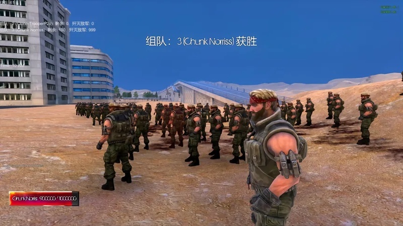 战争模拟器:现代版灭霸刀枪不入 士兵拿着冲锋枪都打不过灭霸
