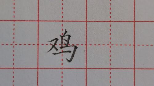 网友说"鸡"字很难写?老师告诉你掌握技巧是关键一起来看看