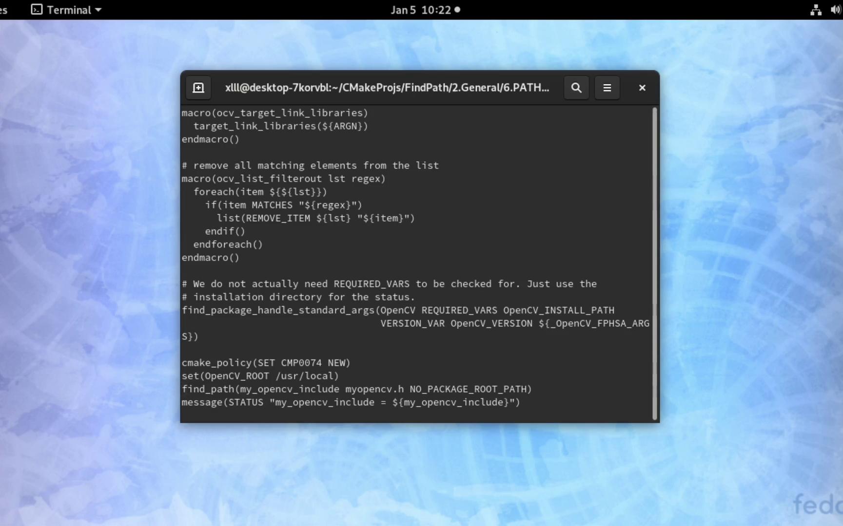 CMake查找文件所在目录(十四)不搜索包的根目录