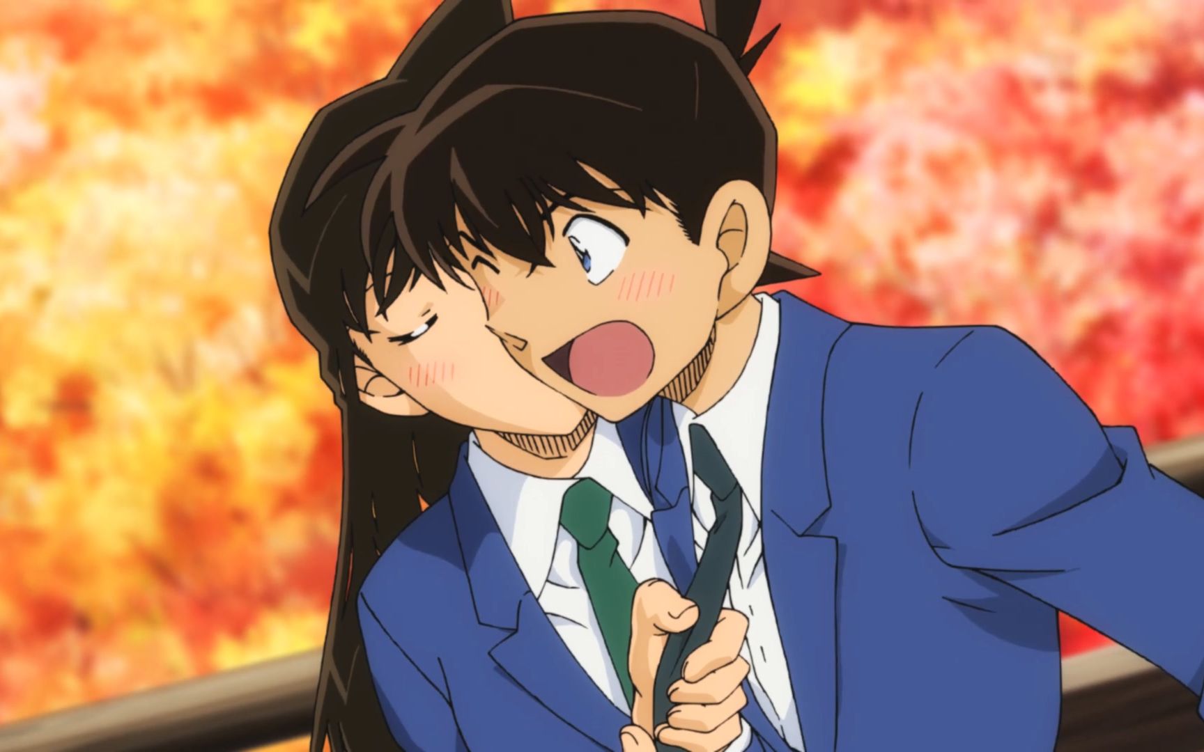 【银色子弹字幕组】新一小兰Kiss片段【名侦探柯南 红色的修学旅行 ...