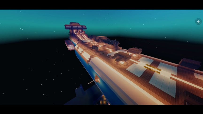 我的世界:蓝云号重型巡洋舰 一人耗时三天建造太空战舰