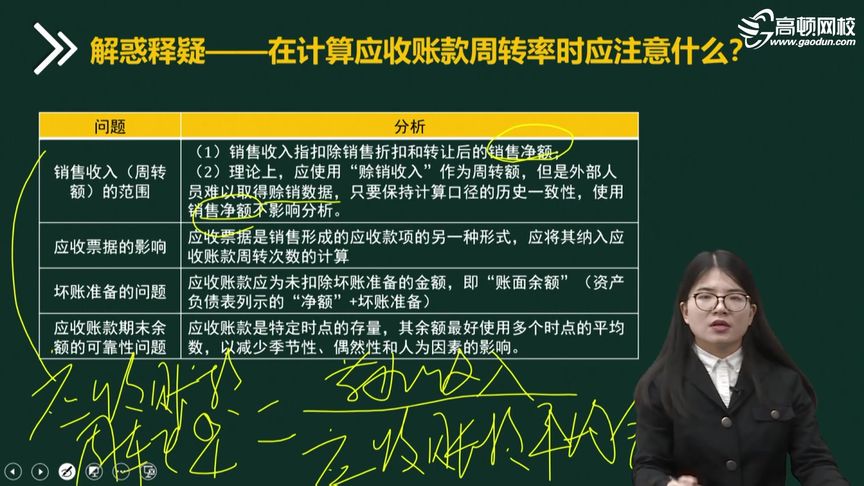 中级会计师考点之在计算应收账款周转率时应注意什么?