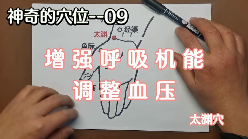 神奇的穴位--太渊穴可以增强呼吸机能,同时可以帮助调整血压。