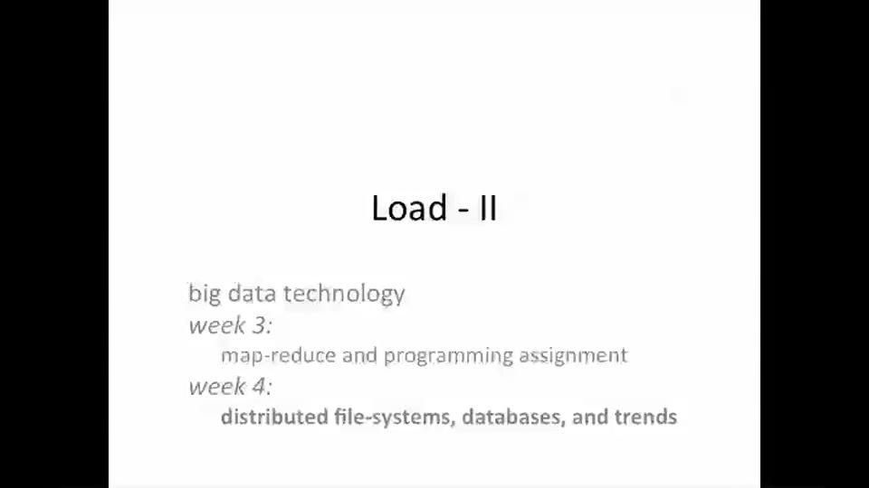 Web智能与大数据(Web Intelligence and Big Data) Week04.Load - II