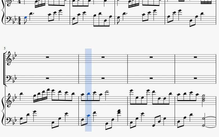 如愿混声二声部合唱谱