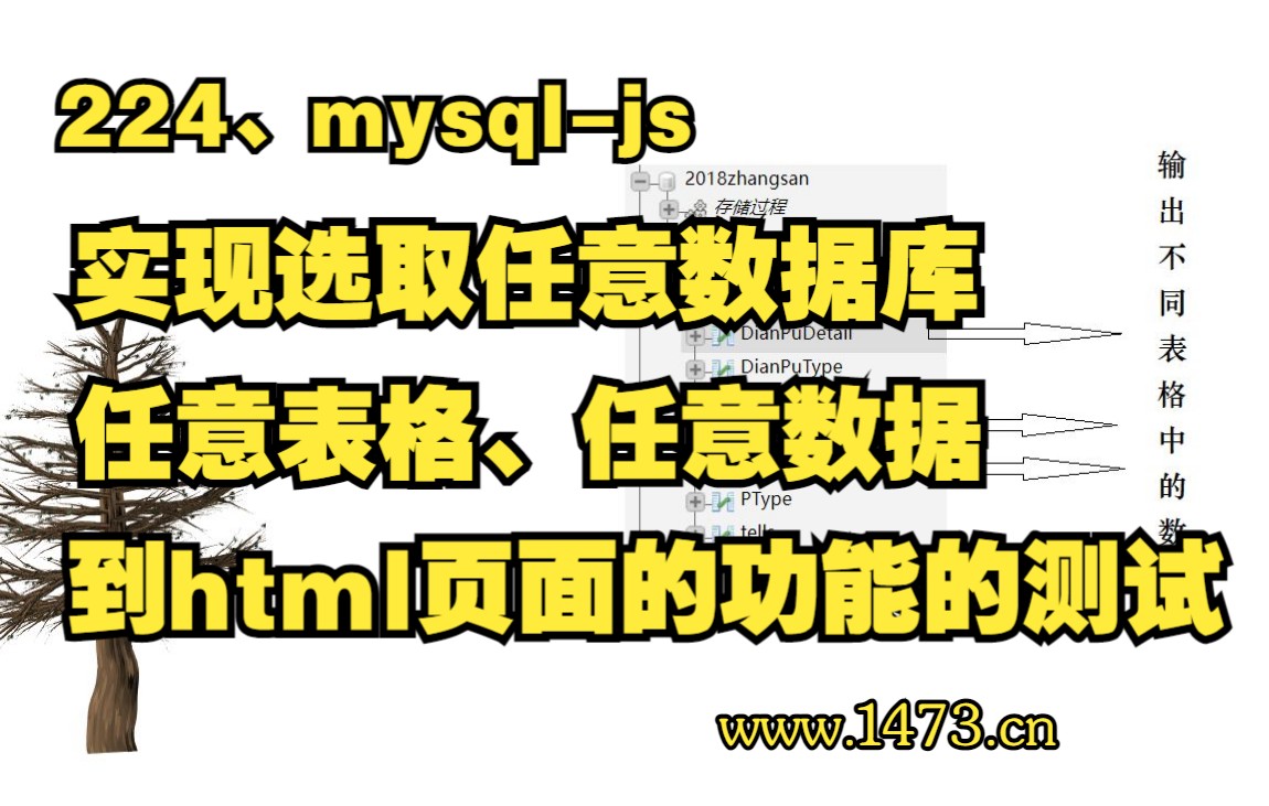 ...js实现选取任意数据库、任意表格、任意数据到html页面的功能的测试