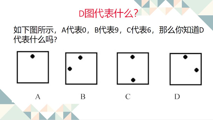 4张图形,其中3张代表这些数,第4张你知道代表哪个数吗