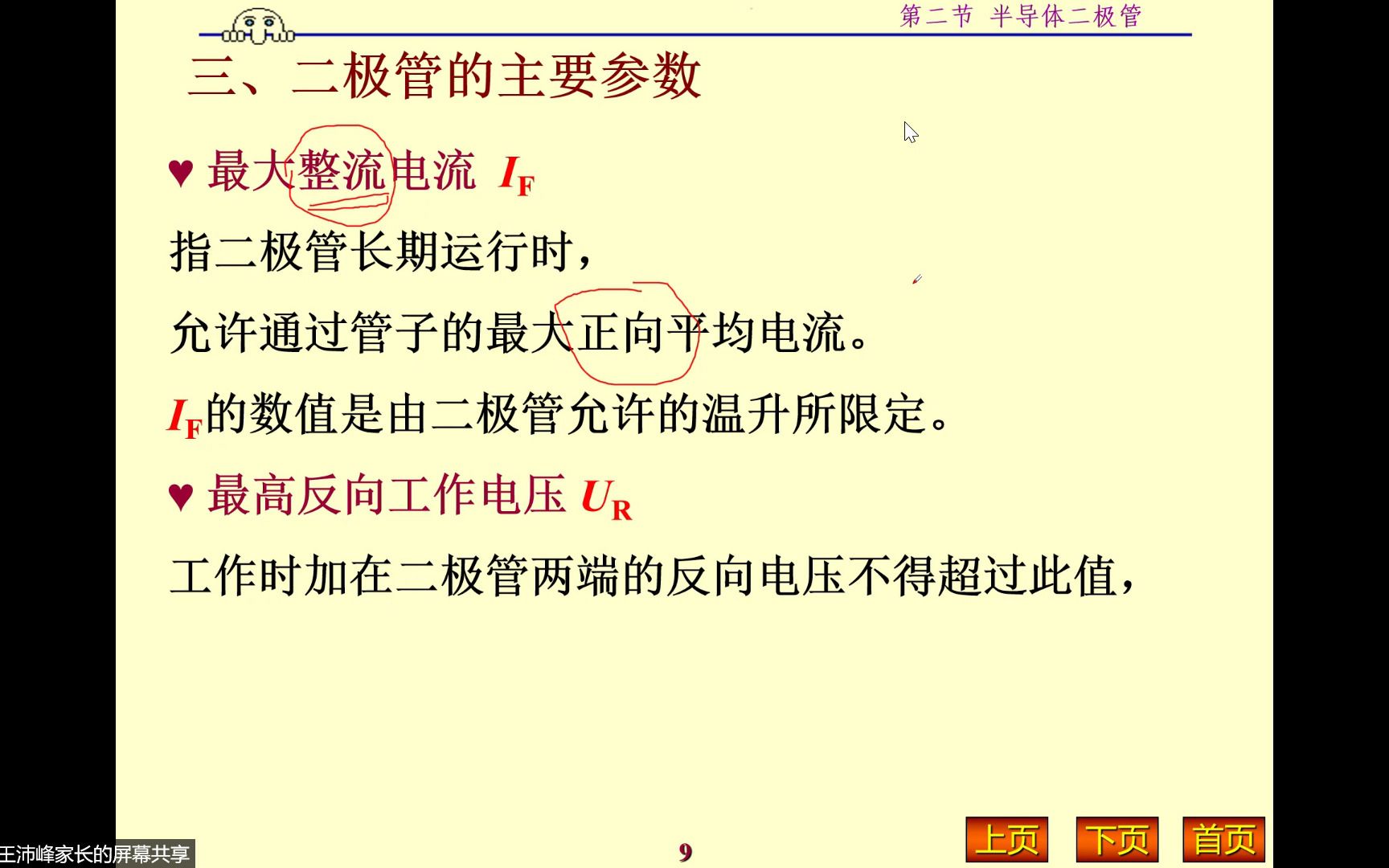 二极管主要参数