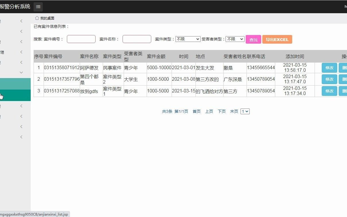 【风云毕设】基于Java的校园贷案件报警分析系统的设计与实现
