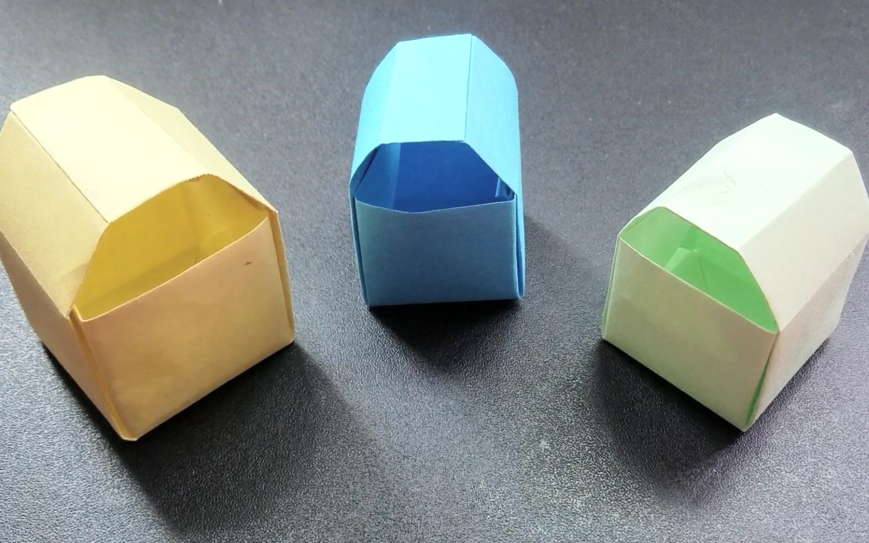 简单折纸,如何制作垃圾桶折纸