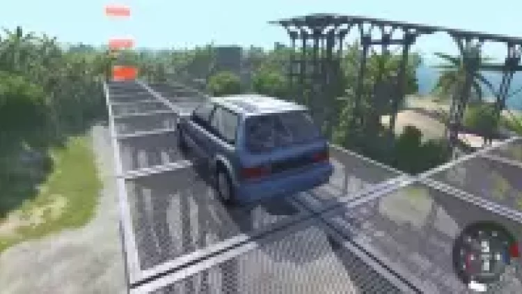 亚当熊BeamNG 拟真车祸模拟器04高空飞越挑战