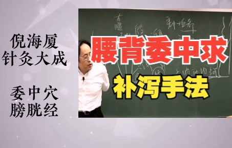 倪海厦针灸大成:腰背委中求,委中穴的补泻手法