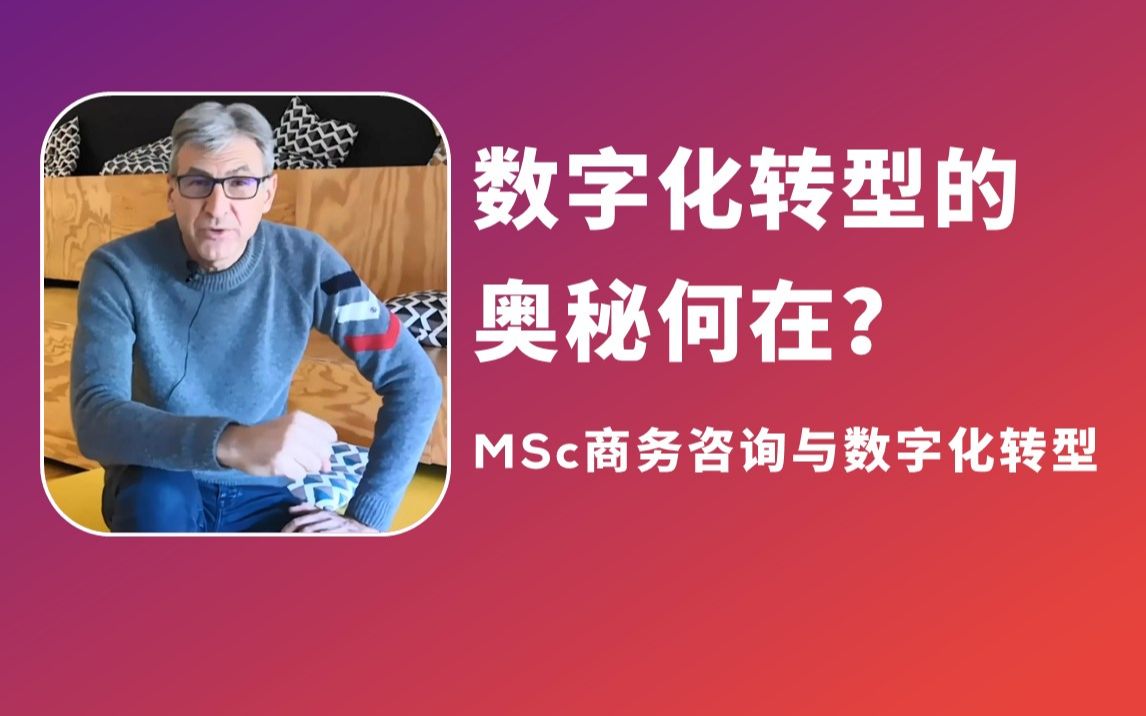 【项目介绍】商务咨询与数字化转型教授告诉你数字化转型的秘密