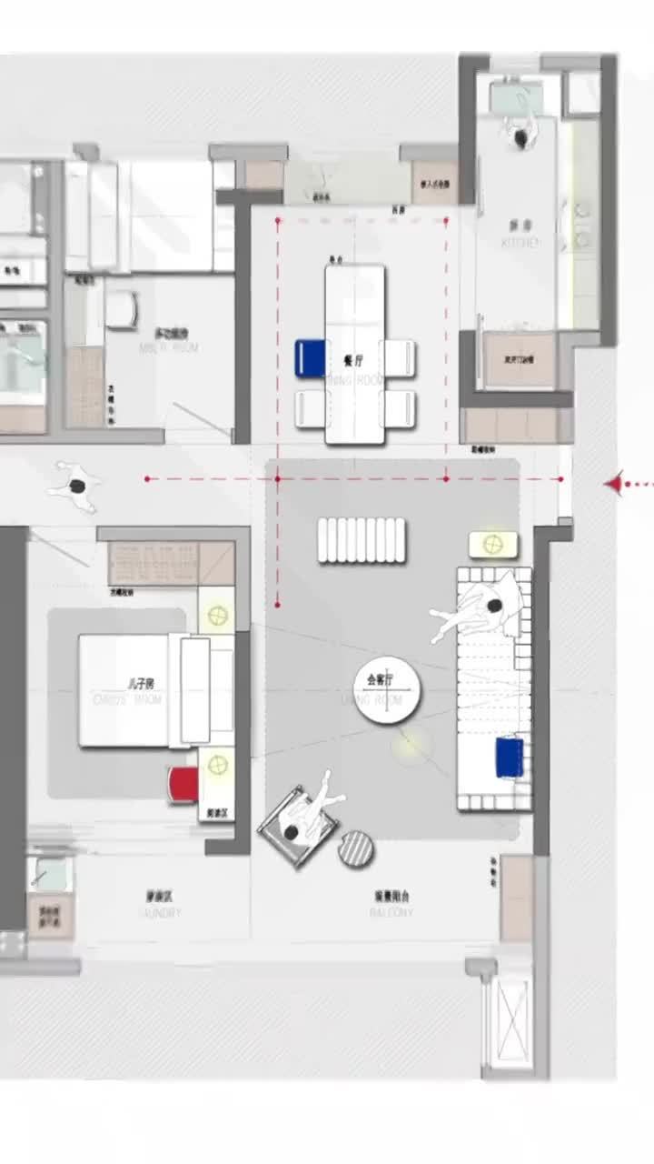 刘德华香港住宅,平面优化前后对比 #装修设计 #户型优化 #设计布局 #.