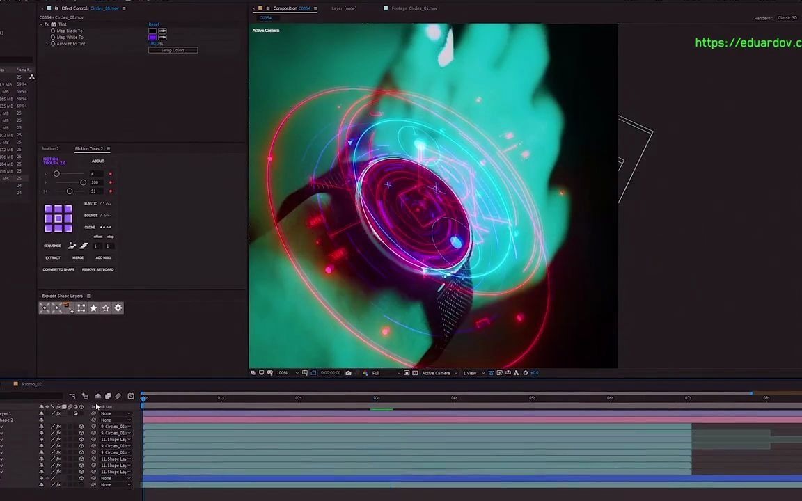 视频素材-100个未来科技感HUD图形元素动画包