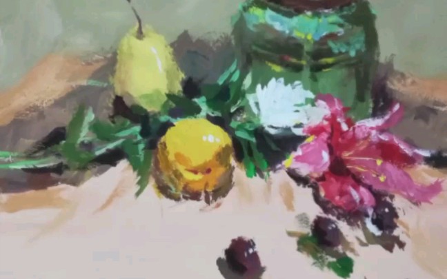 初中生色彩静物 目标中央美术学院