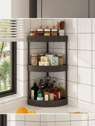 走过路过别错过,快来看看这个厨房转角置物架,放在角落里也不占地方,...