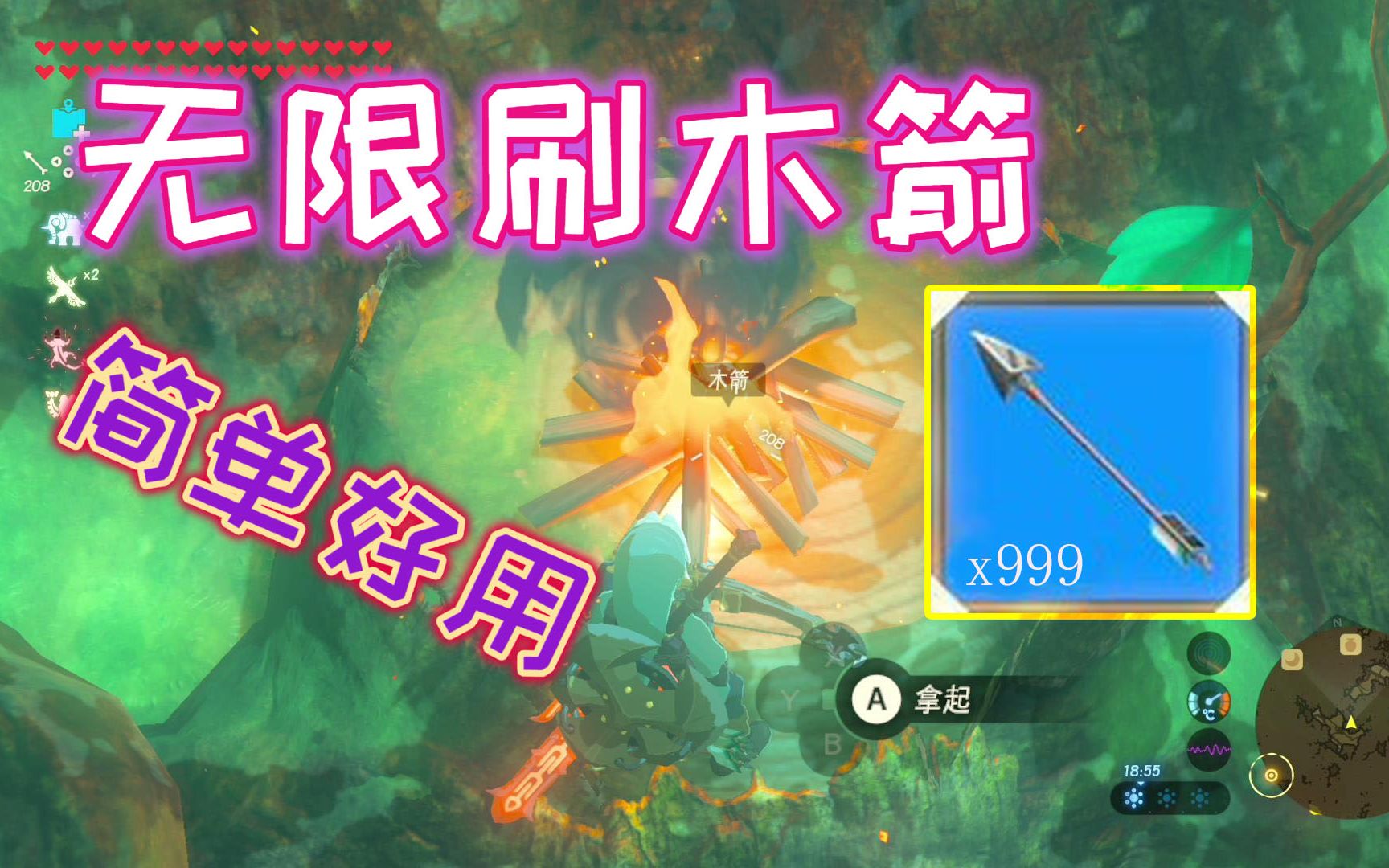 【阿喵】塞尔达传说:无限刷木箭攻略,轻松刷满999,简单又实用