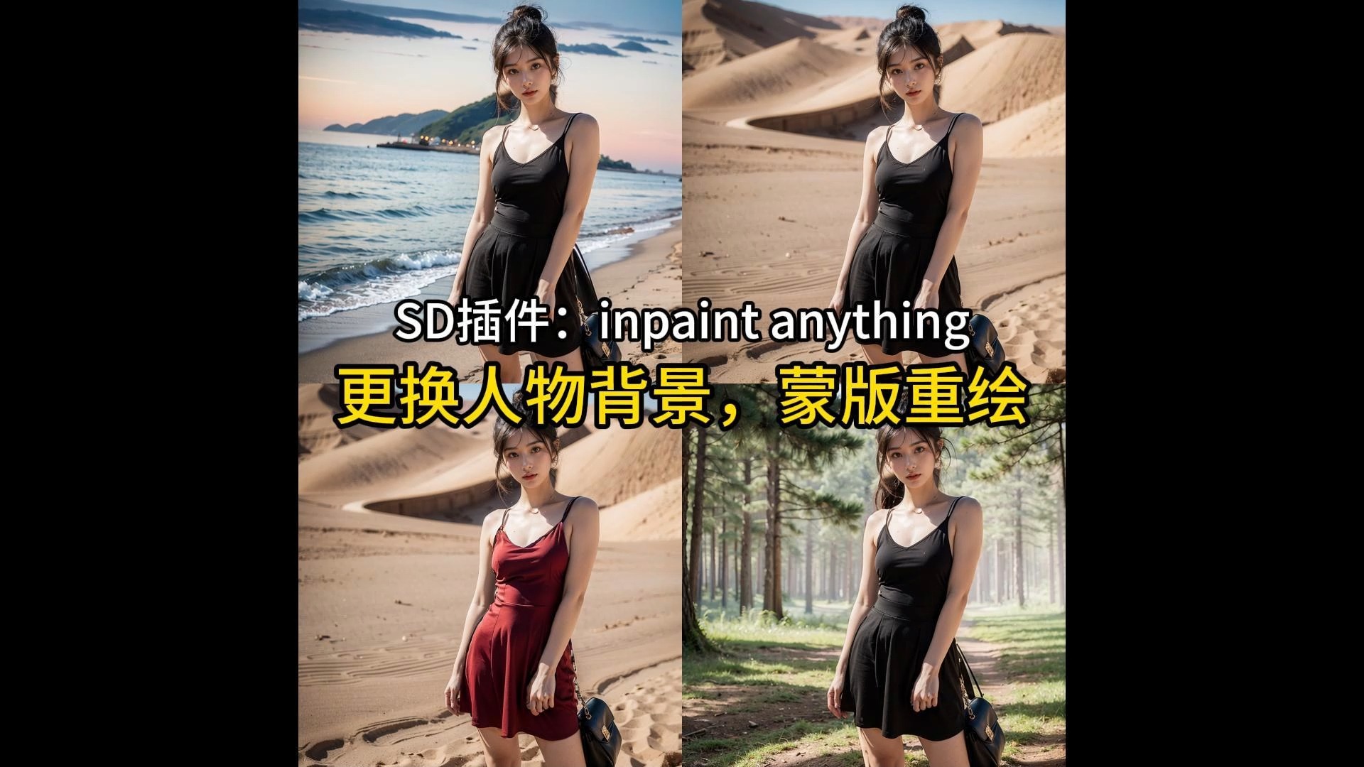 AI更换人物背景