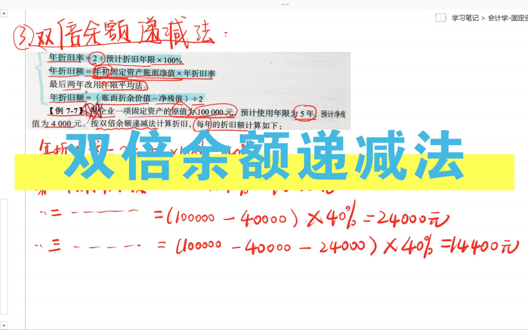 固定资产的折旧方法_(3)双倍余额递减法
