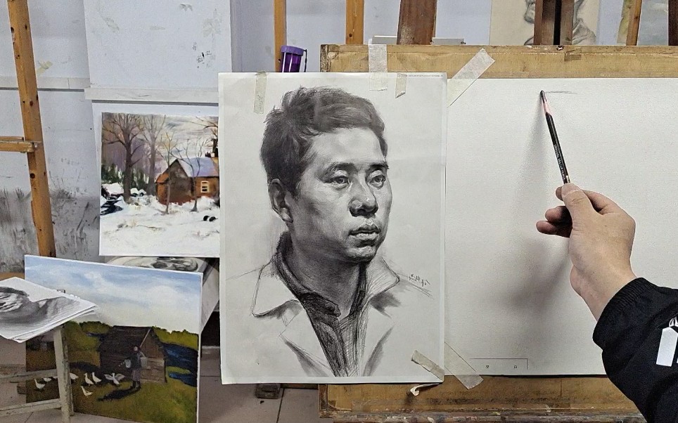 【素描头像】零基础?看这个就行了,刘老师绘画教程视频,第一集